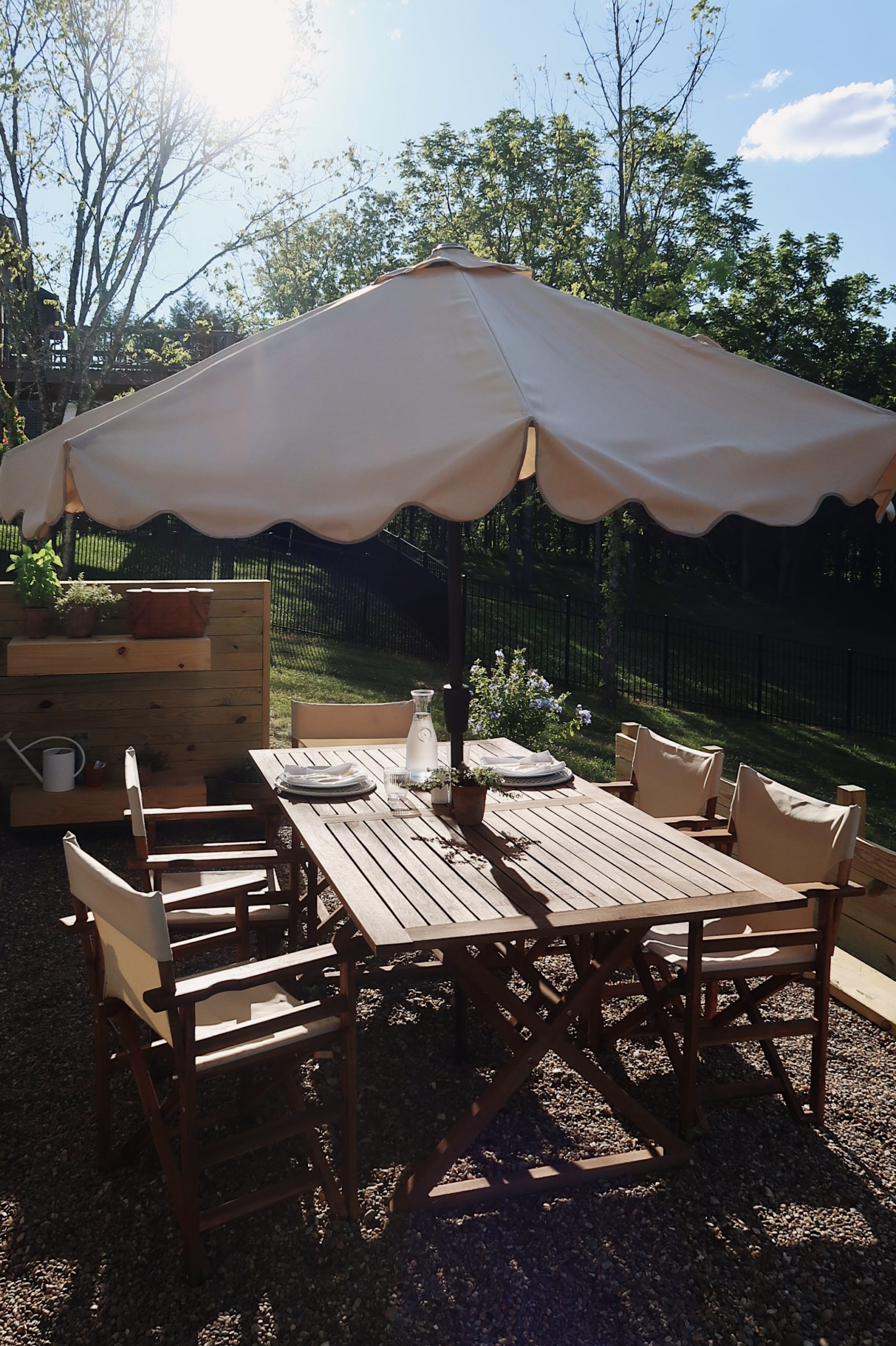 Our Outdoor Pebbled Terrace — Before and After - Amelia Styles | A ...